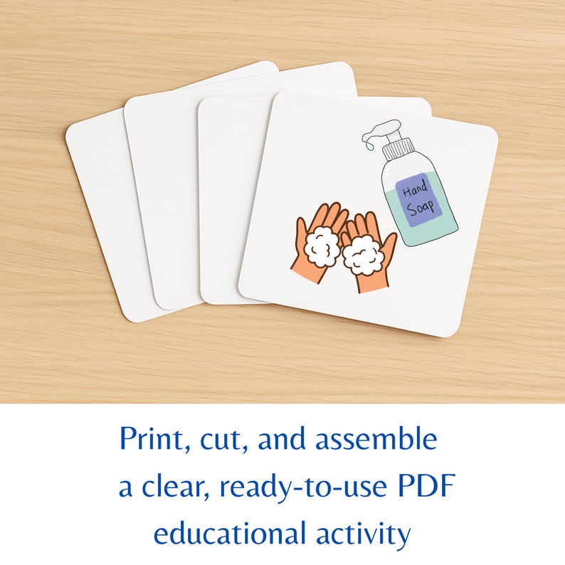 How to Wash Your Hands for Kids, Routine Sequencing Cards, Digital ...