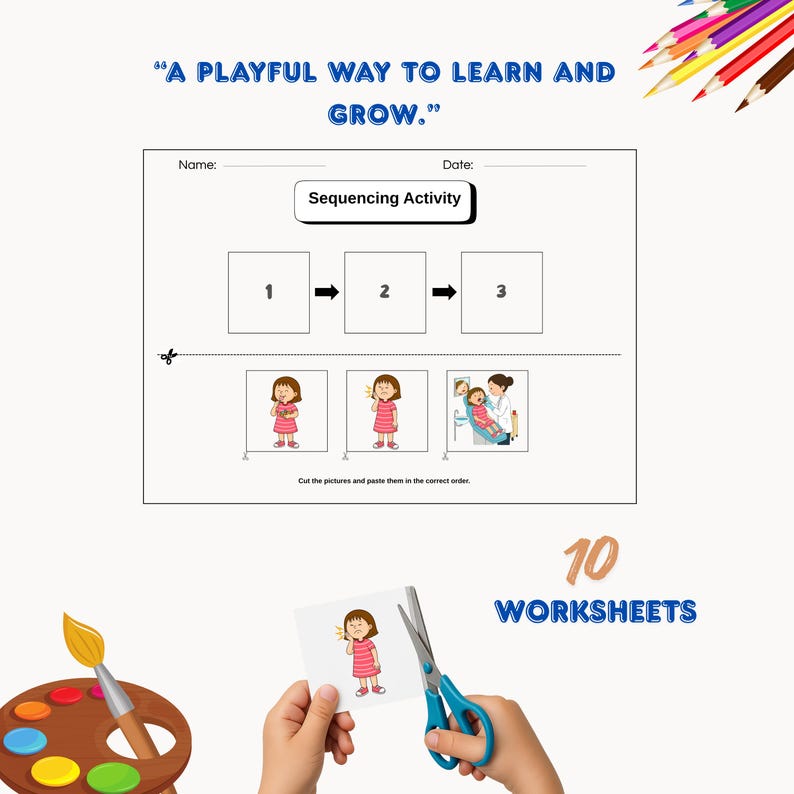 Candy and a Toothache Sequencing Cards, Beginning Middle End Activity ...
