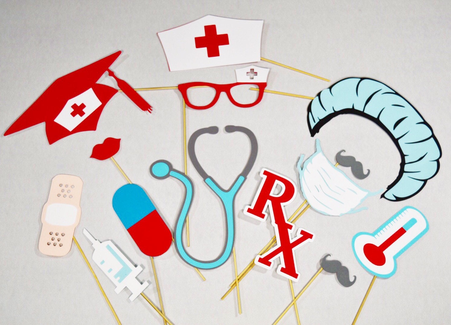 Printable Nurse Photo Booth Props