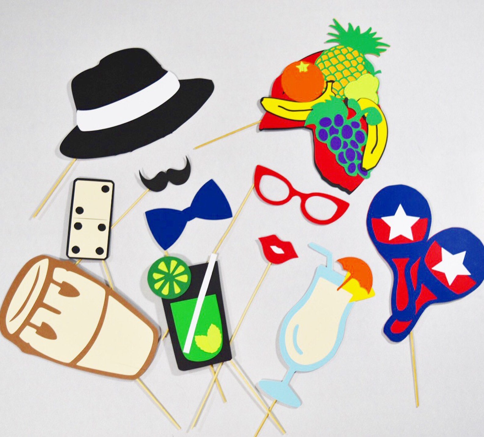 Cuban Party Props Props on a Stick - Etsy