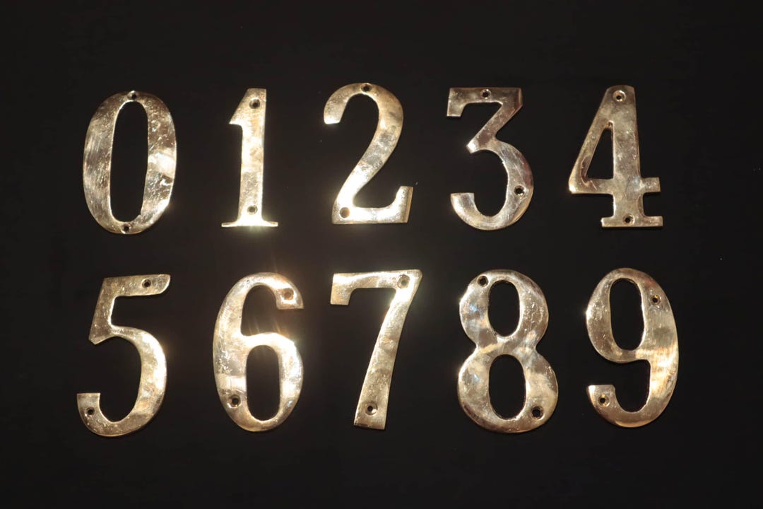 Handmade Moroccan Brass House Numbers - Modern Metal Address Sign - Etsy