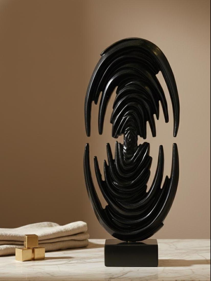 Silver Finish Venus Abstract Sculpture on Black Marble Base - Etsy