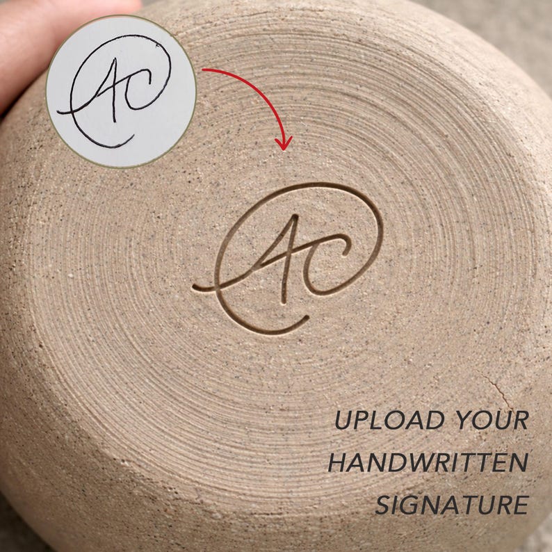 Custom Pottery Stamp, Ceramic Signature Stamp, Makers Mark Pottery ...