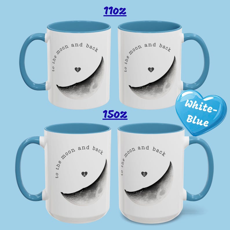 To the Moon and Back Personalized Mug, Romantic Anniversary Gift - Etsy