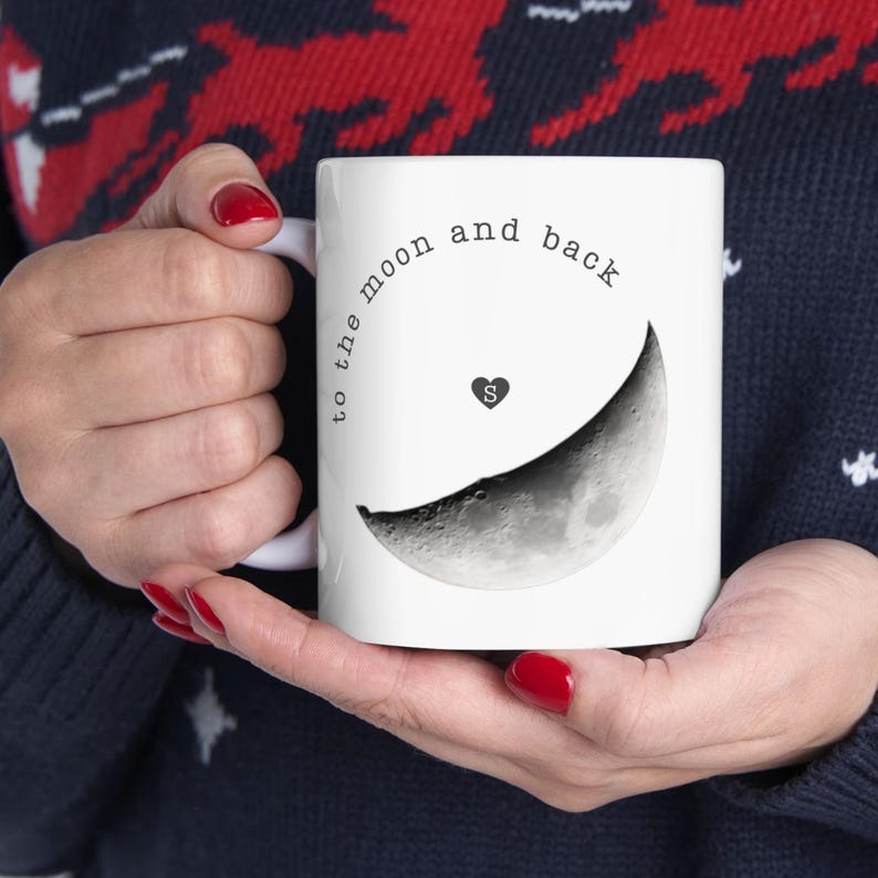 To the Moon and Back Personalized Mug, Romantic Anniversary Gift - Etsy
