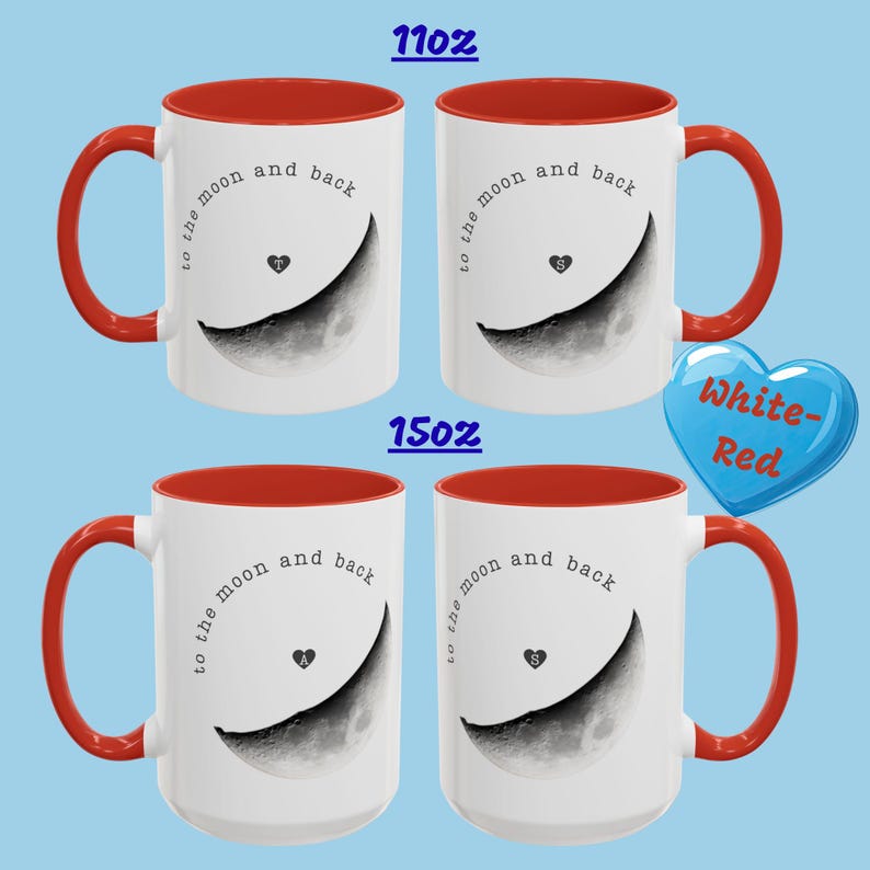 To the Moon and Back Personalized Mug, Romantic Anniversary Gift - Etsy