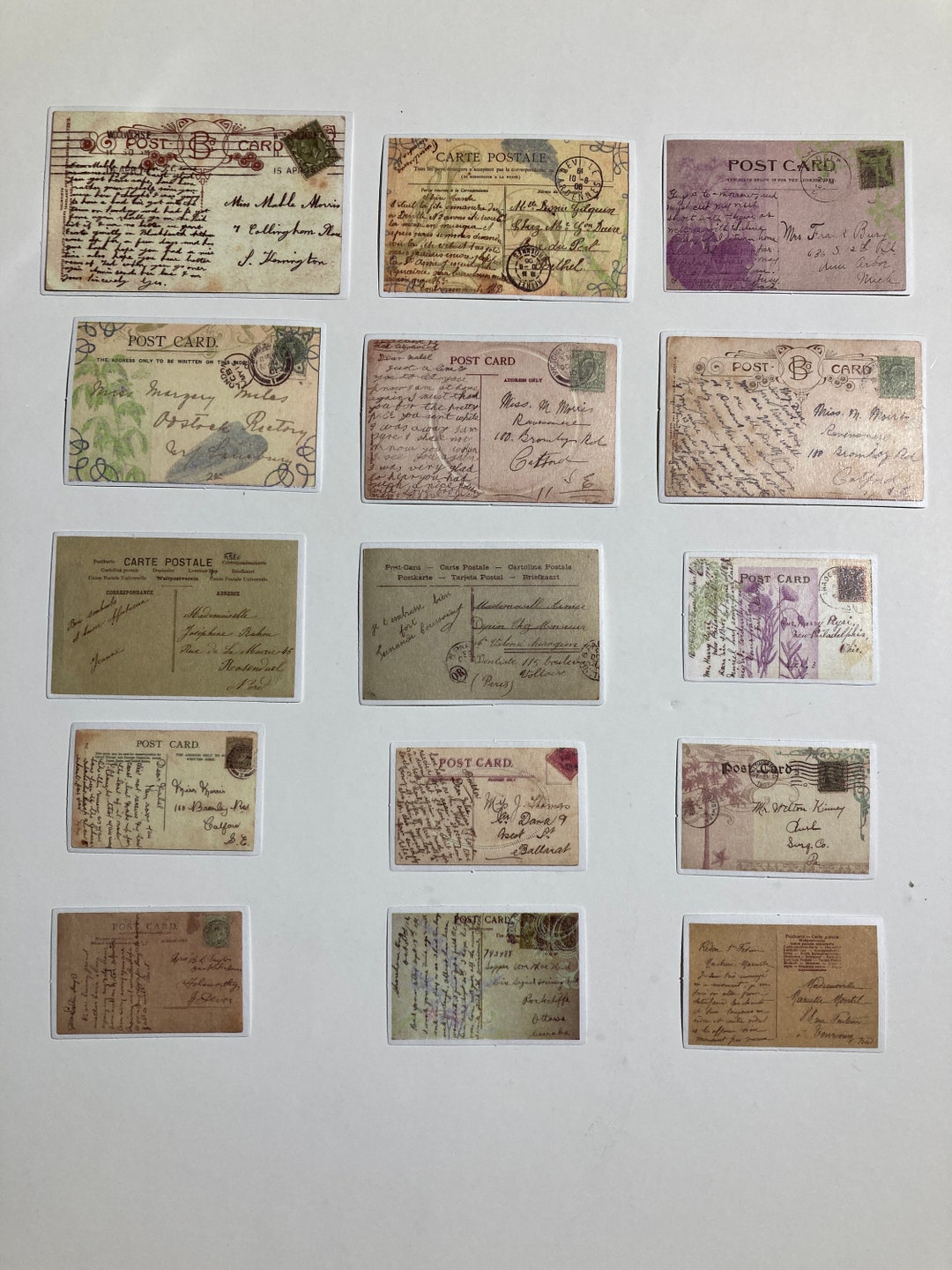 Vintage Postcard Sticker Set #2 ( Set of 15 ) Paper Crafts ...
