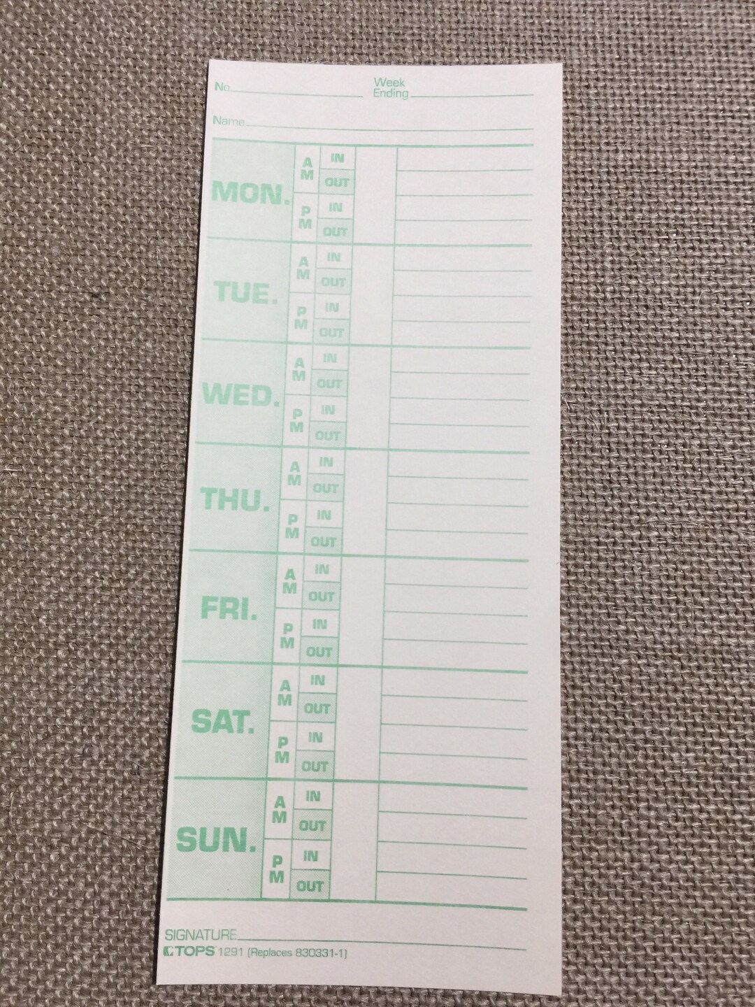 NEW!!! Vintage Style Time Cards Double - Sided, Embellishments ...