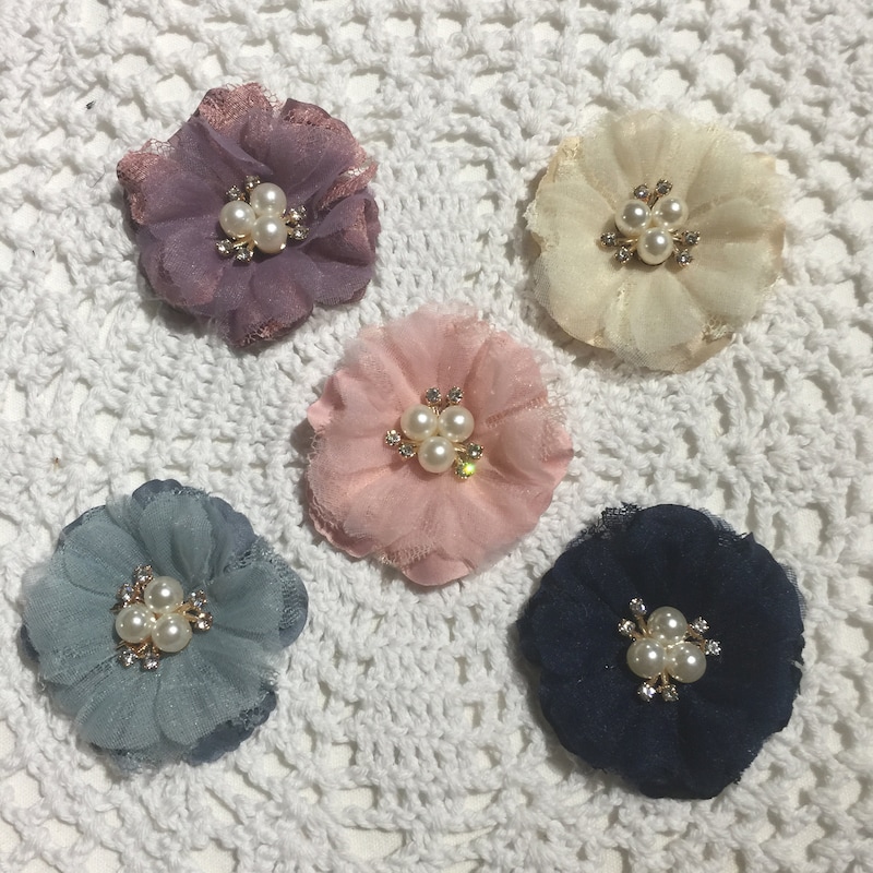 Fabric Flower Embellishments - Etsy