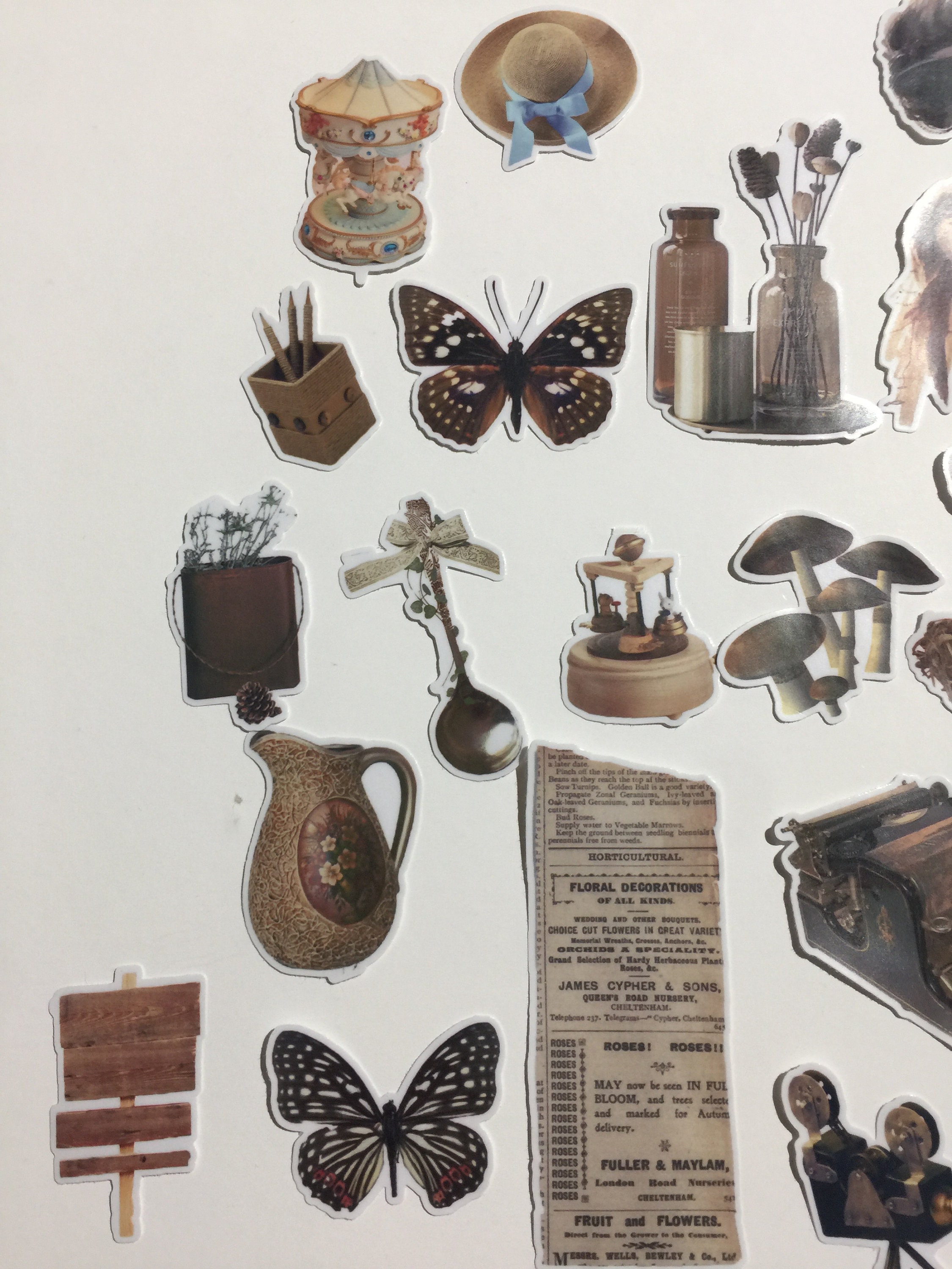 NEW Vintage Theme Sticker Set Set of 20 | Etsy