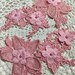 NEW!!! Beautiful Fancy Embroidered Pink Cluster Appliqué W/pearls ...