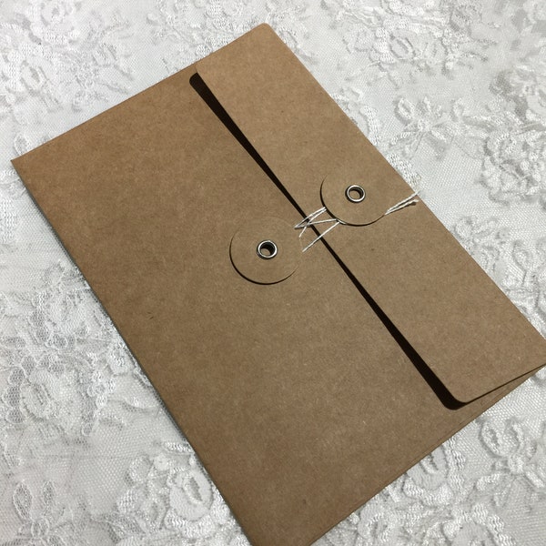 String and Button Envelopes - Etsy