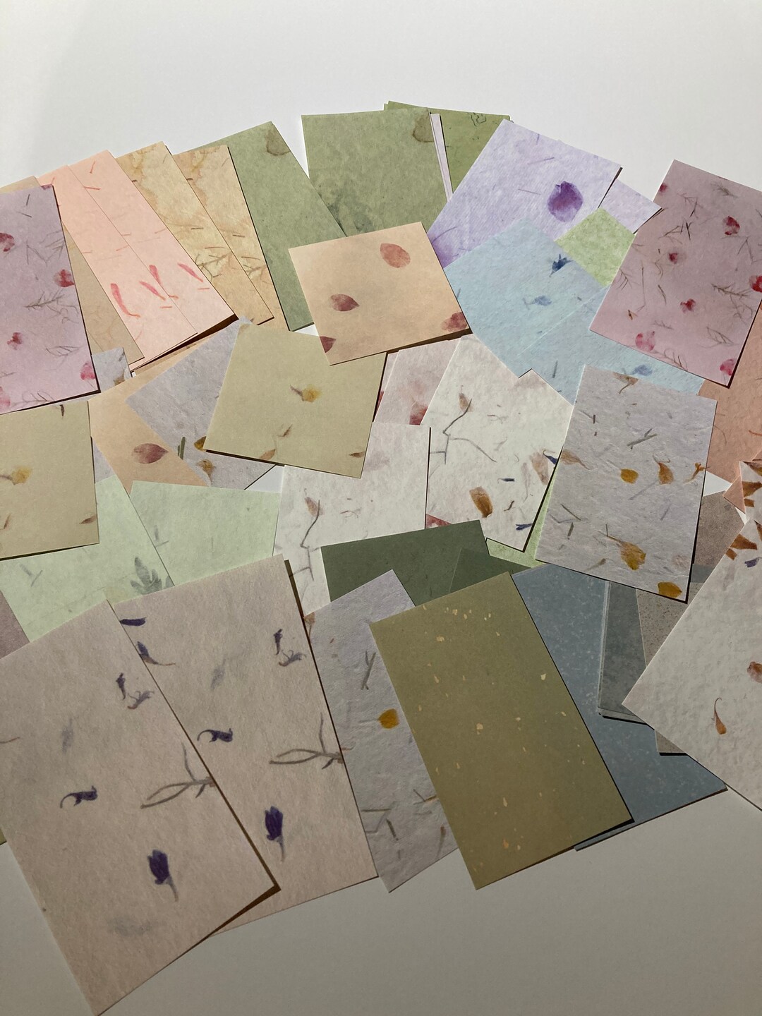 NEW!!! Faux Parchment Flower Assorted Size Papers, ( Set of 60 ...