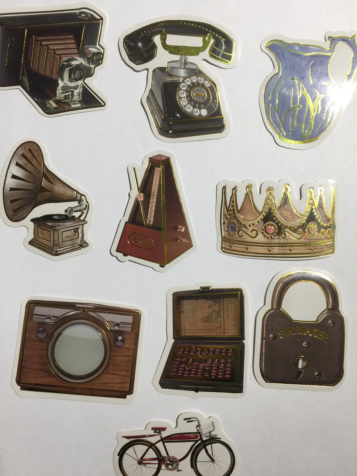 NEW Retro Style Gold Accent Stickers Set of 24 - Etsy