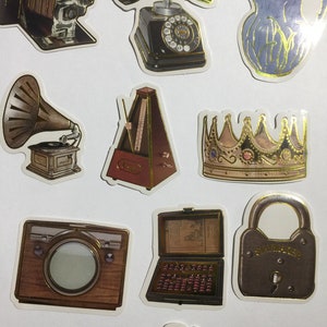 NEW!!! Retro Style Gold Accent Stickers, ( Set of 24 ) Embellishments ...