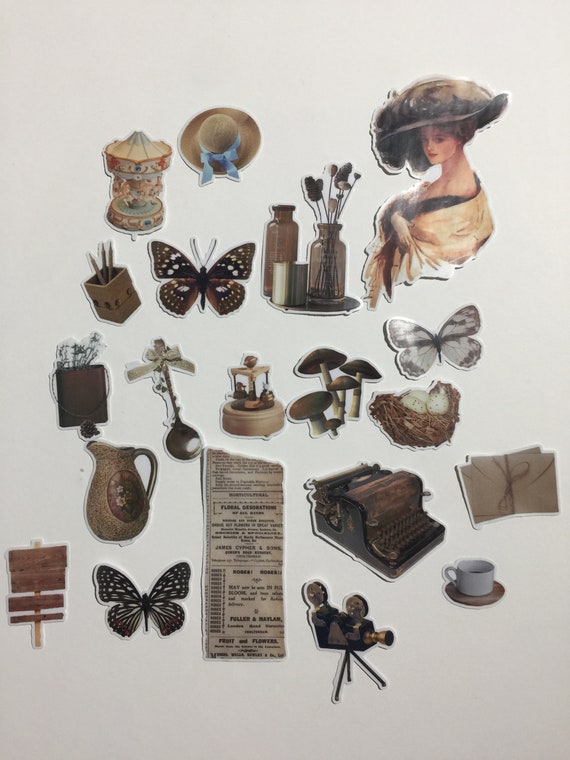 NEW Vintage Theme Sticker Set Set of 20 - Etsy