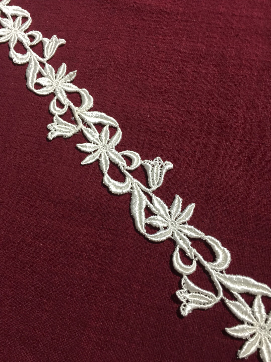 NEW!!! Pretty Heavily Embroidered Ivory Ornate Trim, Sewing, Collages ...