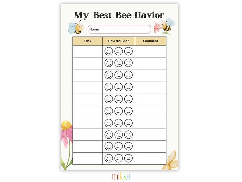 Behavior Chart, Task Tracker for Kids, Chore Chart & Daily Routine ...