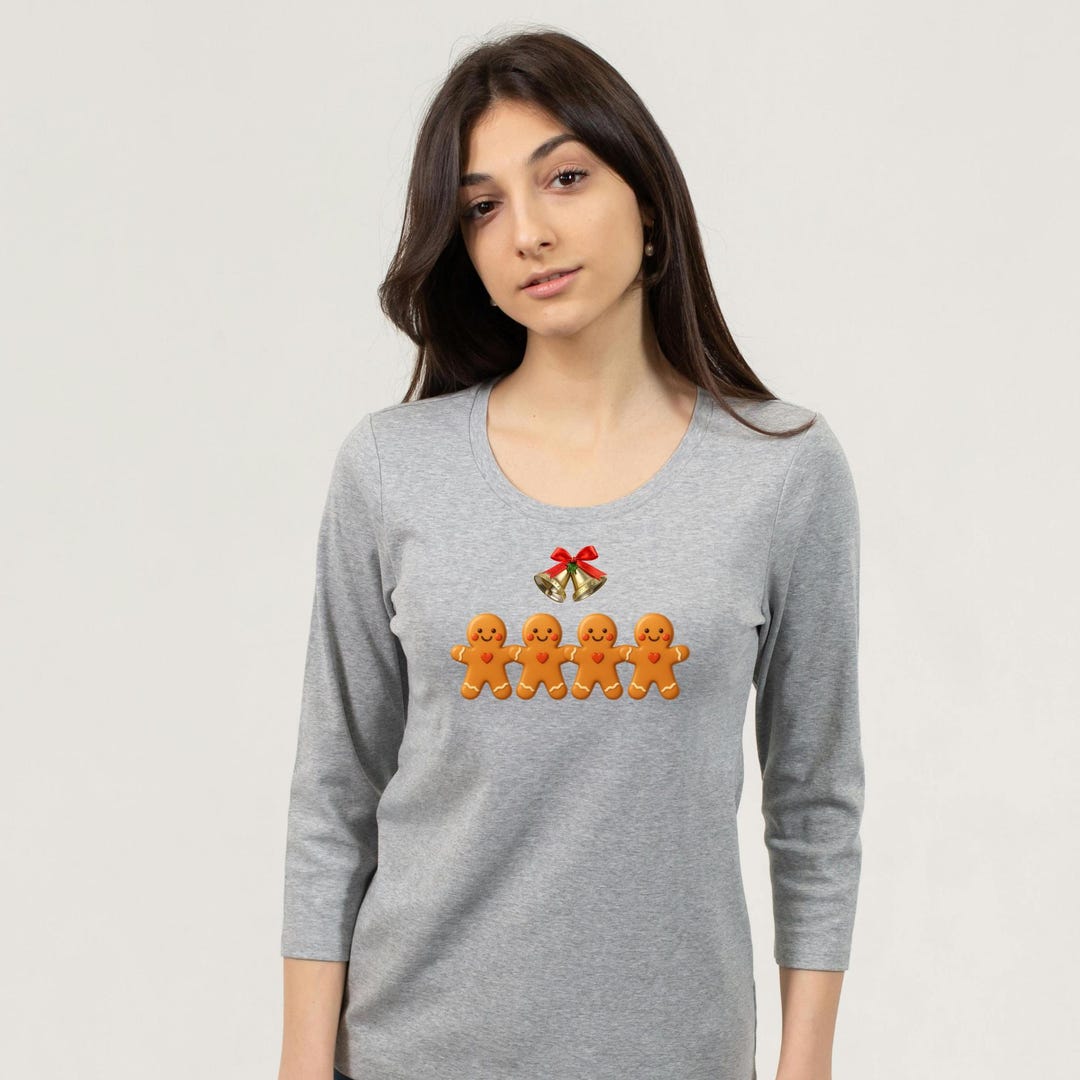 Retro Christmas Gingerbread Bell Clipart for T-shirt: PNG SVG (digital ...