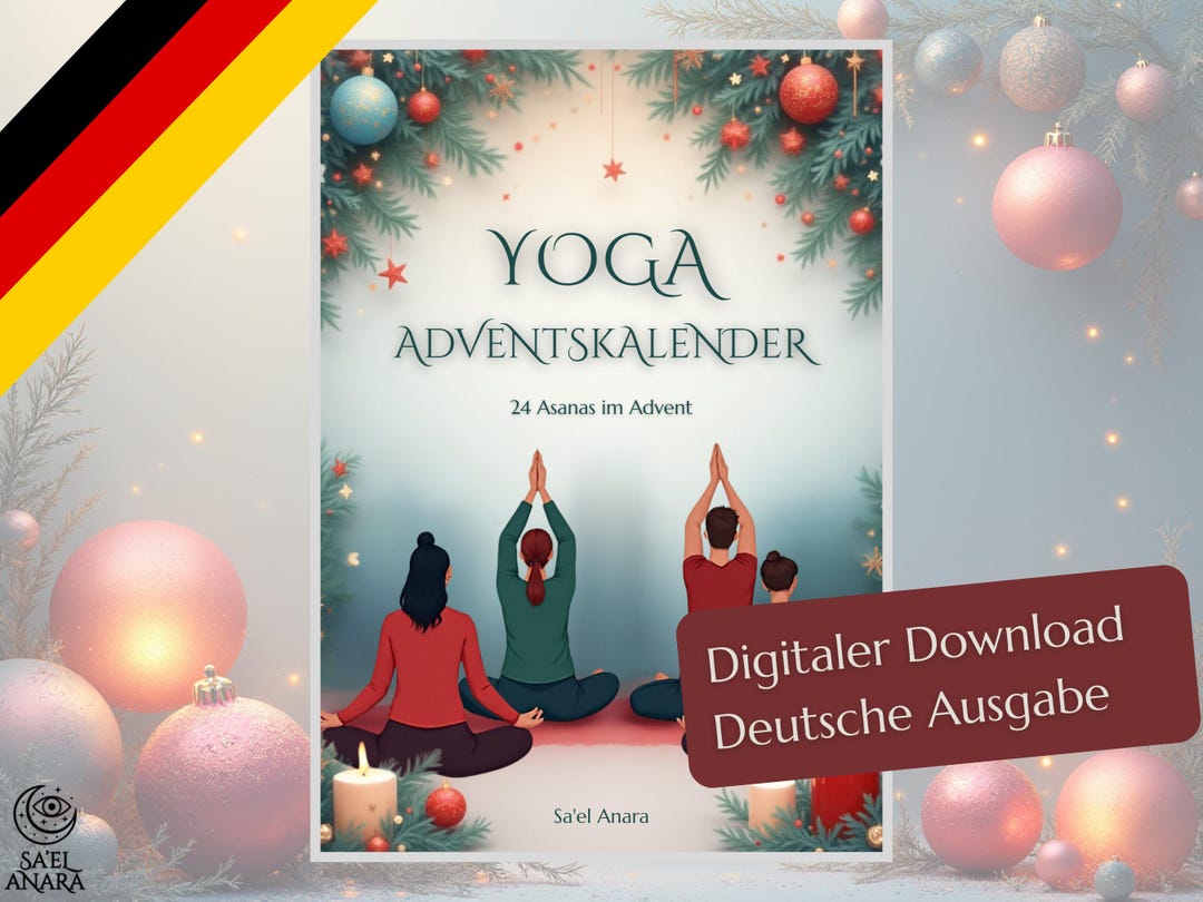 Yoga Advent Calendar (german, PDF) • 24 Asanas • Mindfulness ...