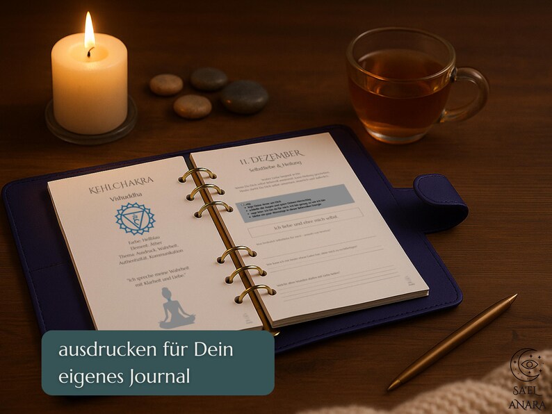 Printable Chakra Advent Calendar (german, PDF) – 24 Days of Mindfulness ...