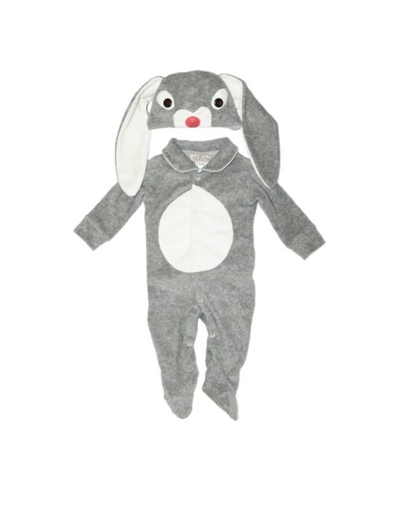 Bunny Baby Boy Halloween Costume Grey Bunny Baby Outfit | Etsy