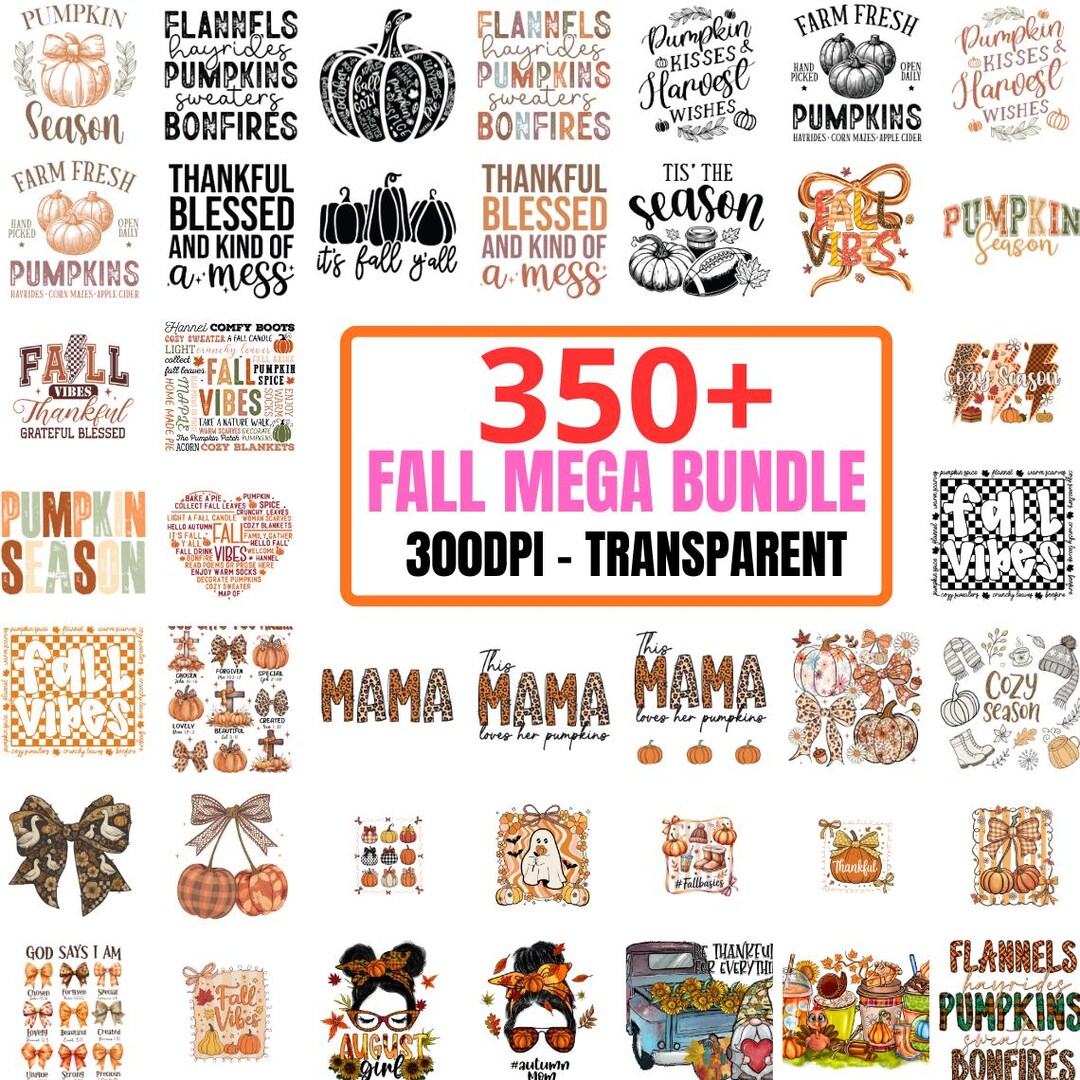 350+ Fall Bundle Png, Autumn Bundle Png, Thanksgiving Bundle Png, Fall ...