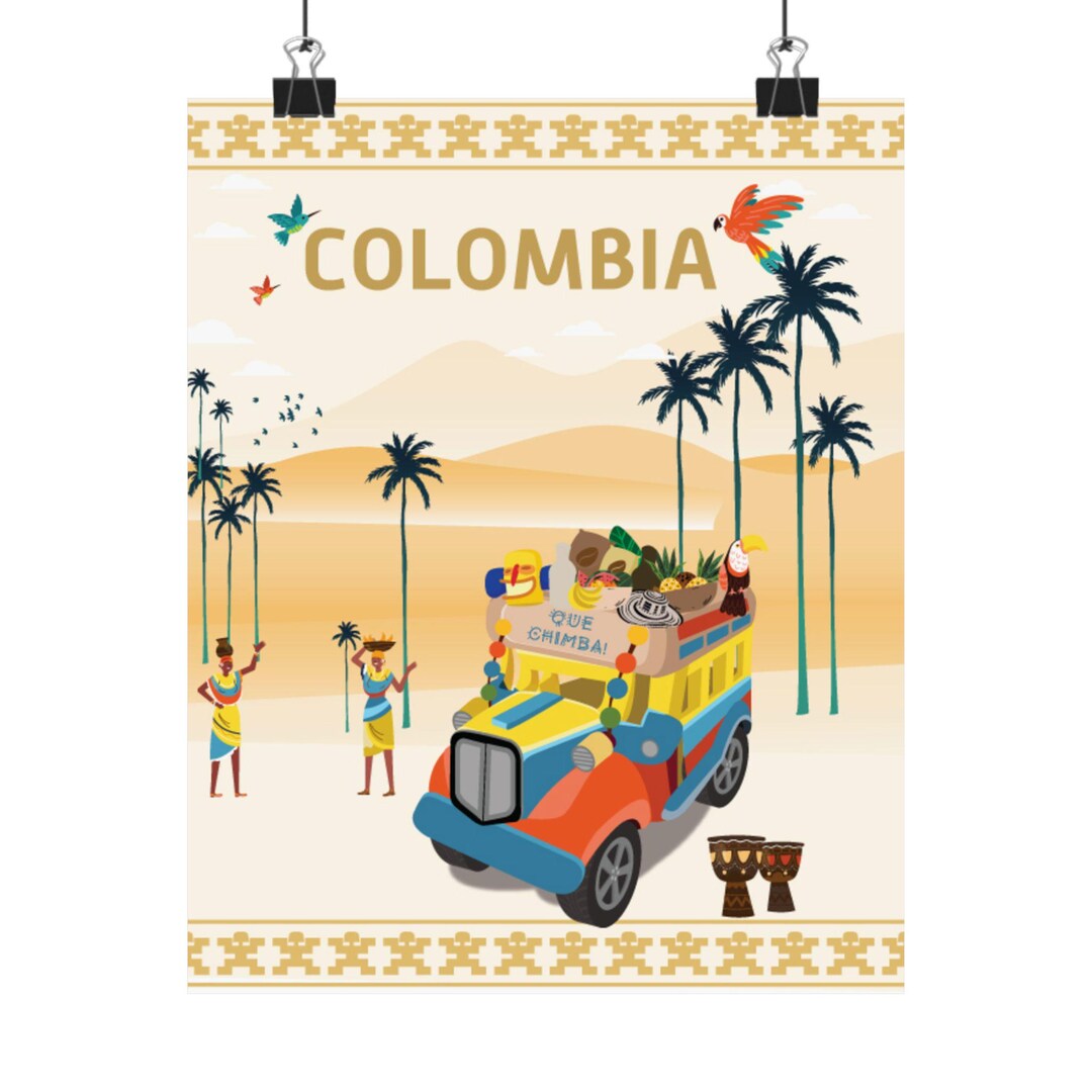 Colombia Matte Vertical Posters - Vibrant Wall Art, Home Decor, Travel ...