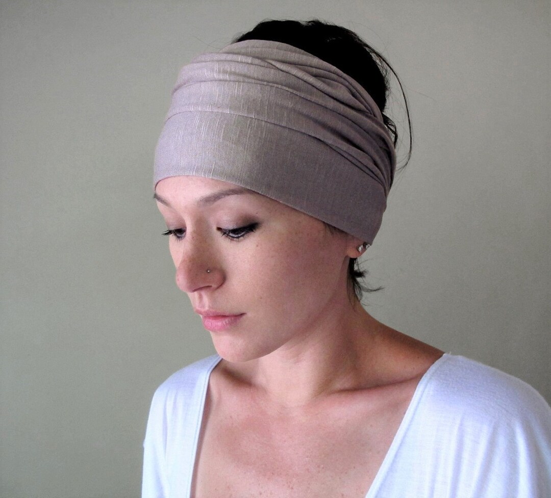 MUSHROOM GREIGE Head Scarf, Ecoshag Head Wrap for Women, Extra Wide ...