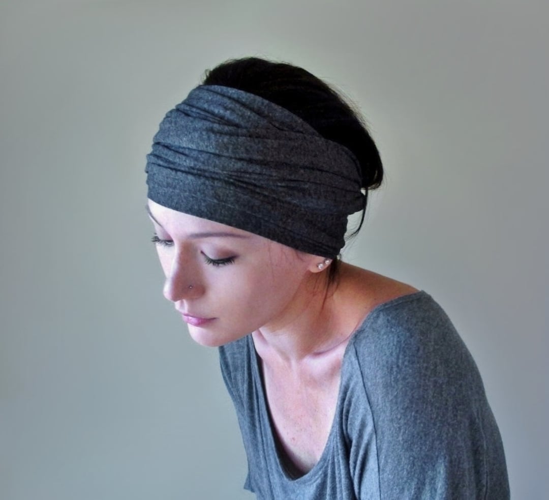 CHARCOAL HEATHER GRAY Head Scarf, Ecoshag Head Wrap for Women, Extra ...