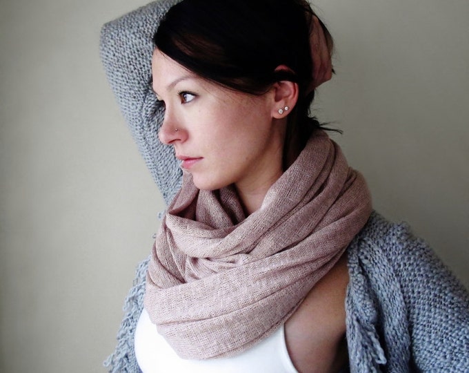 TEA ROSE Chunky Knit Scarf Infinity Scarf Cozy Neck Warmer - Etsy
