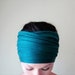 AQUA BLUE Head Scarf, Ecoshag Boho Head Wrap, Jersey Headbands for ...