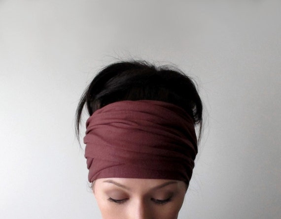 RUM RAISIN Headscarf Ecoshag Unisex Head Wrap Extra Wide - Etsy