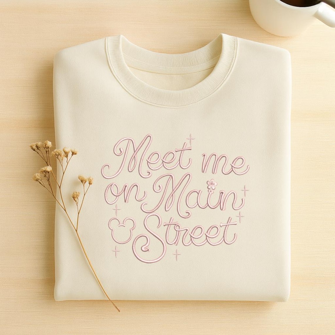 Embroidered Main Street USA Design, Embroidered Meet Me on Main Street ...
