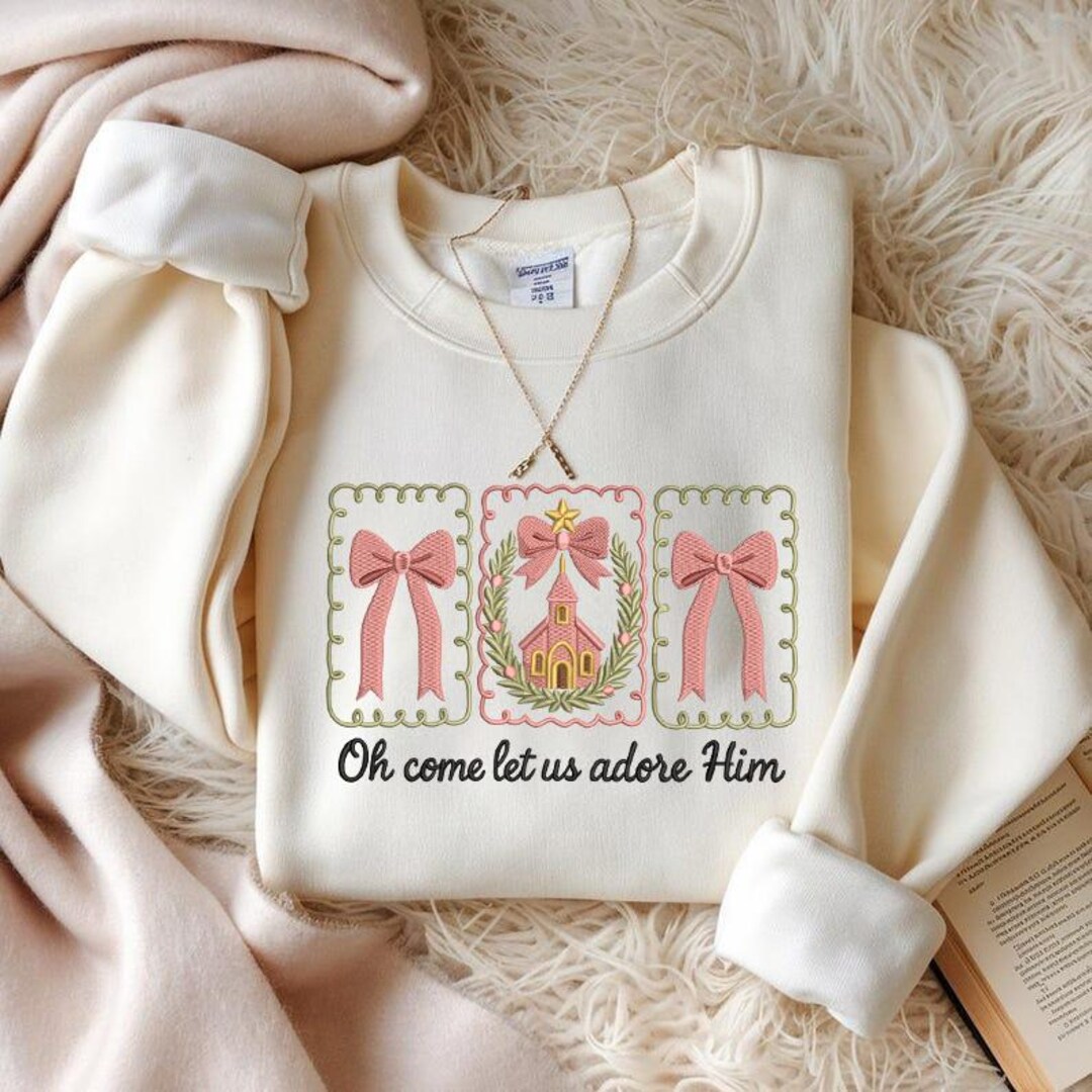 Cottagecore Christmas Church Wreath, Festive Bow Frame Design ...