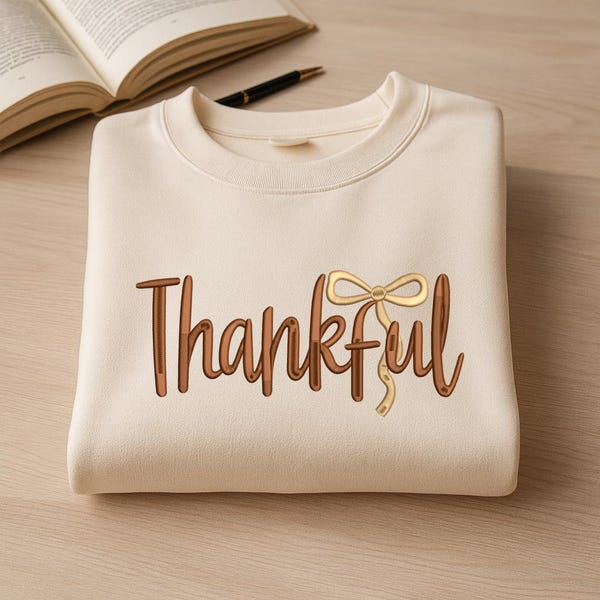 Thankful Embroidery - Etsy