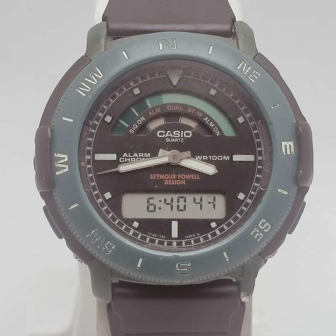 Casio 748 AW-900 Alarm Chrono Ana Digi Overland Seymour Powell Design ...