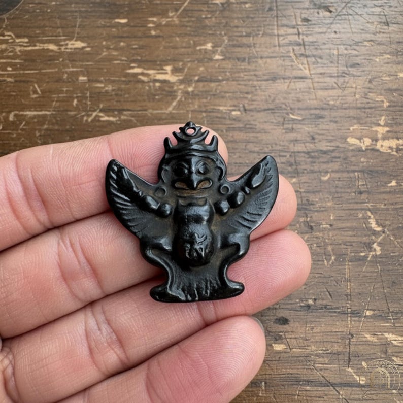 Tibetan Garuda Pendant – Iron Amulet & Buddhist Protection Charm, Men's ...
