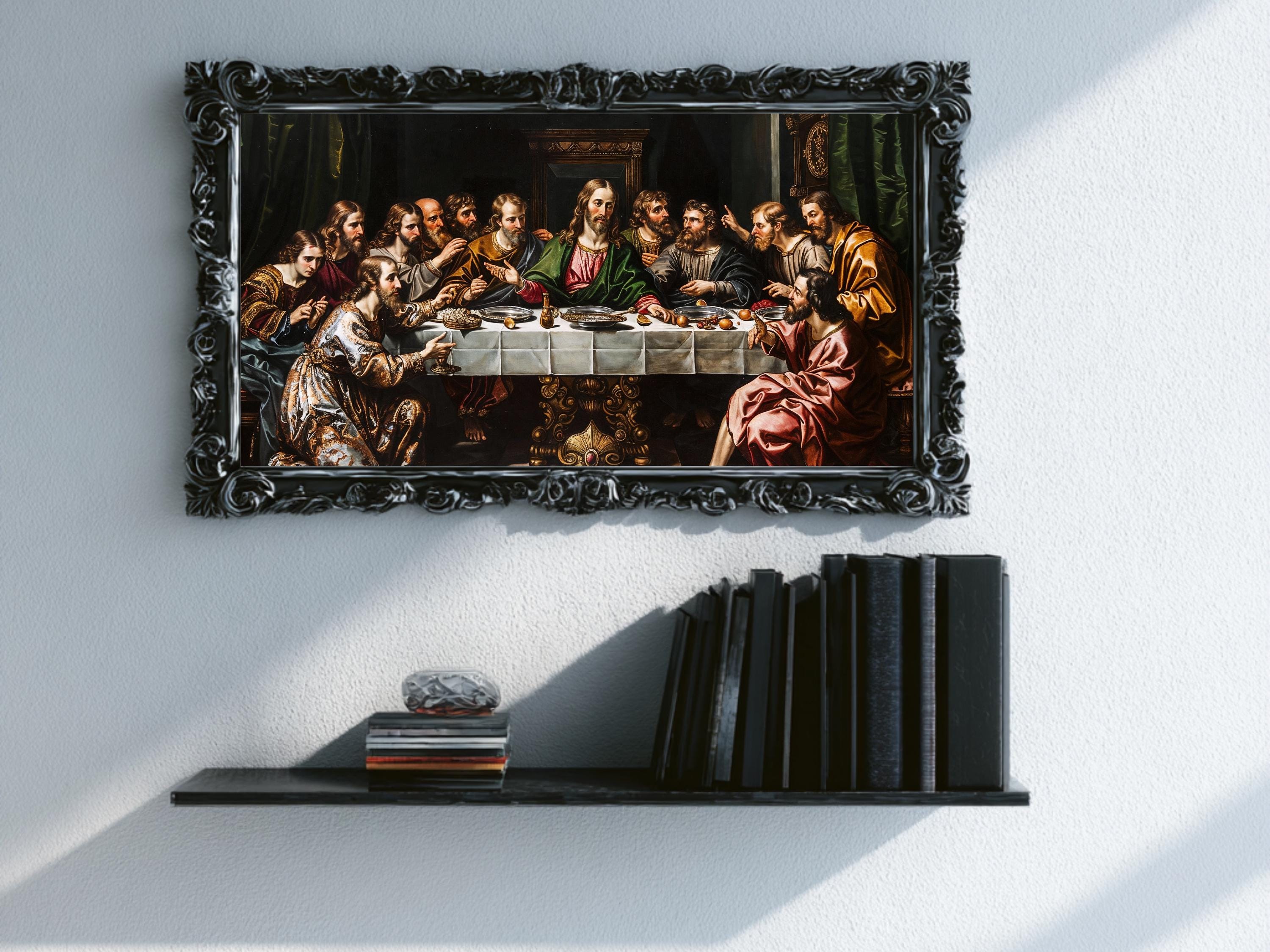 The Last Supper Wall Art: Digital Gothic Wall Decor, Dark Academia ...