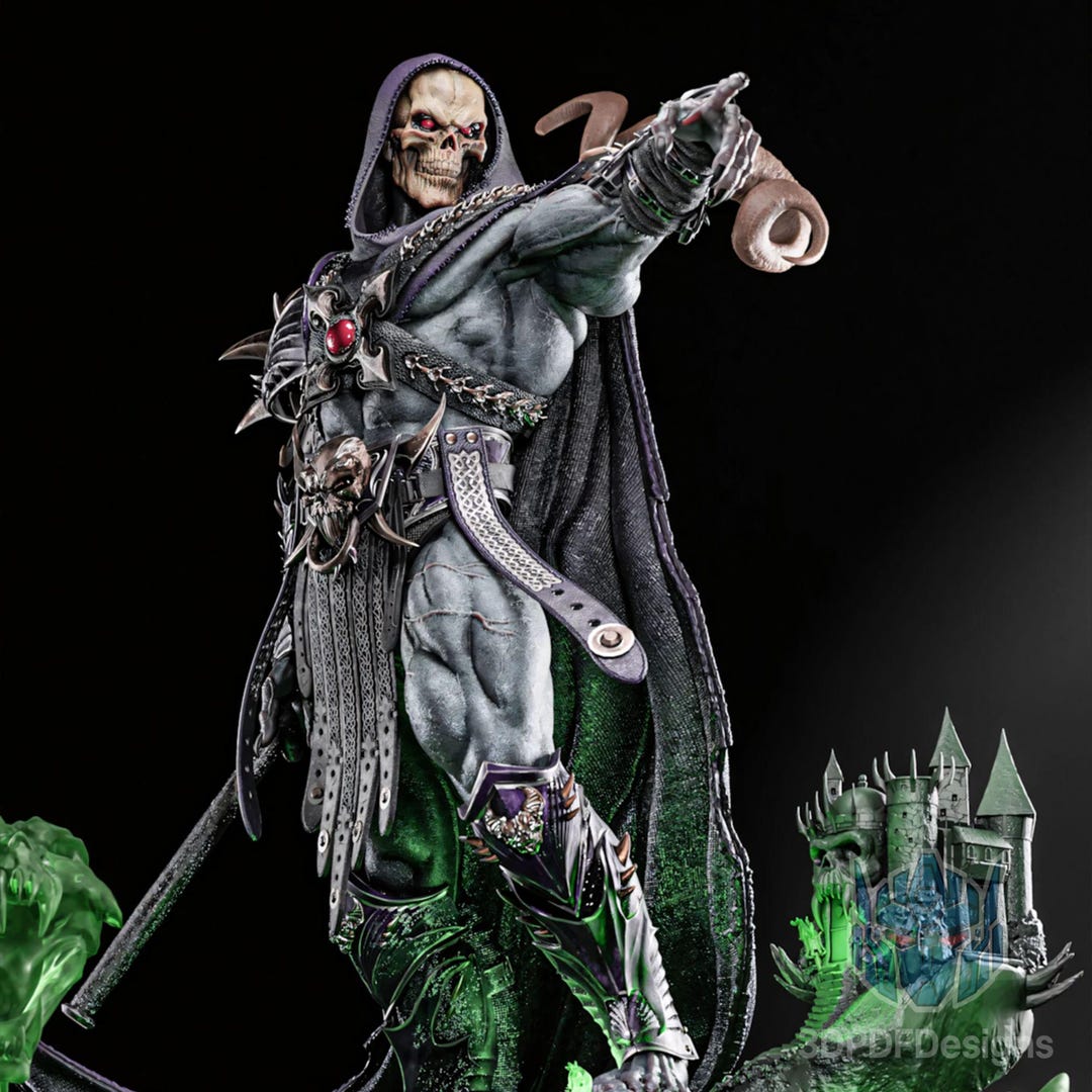 Epic Undead Warlock 1/6 Scale STL Statue | Dark Mage (3D Print File ...