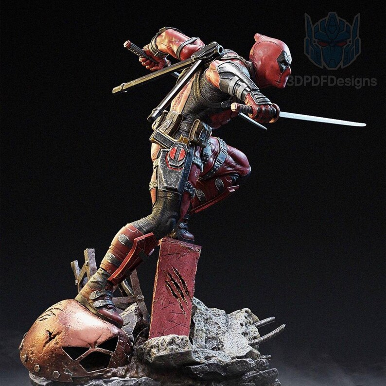 Masked Mercenary 1/6 Scale STL Statue | Dual Blade Pose (3D Print File ...
