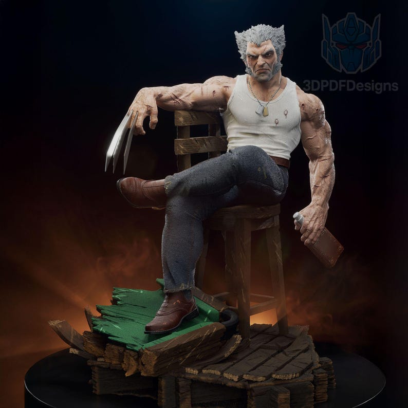 Logan Fanart STL Statue | 1/6 Scale | Marvel | 3D STL Print File Model ...