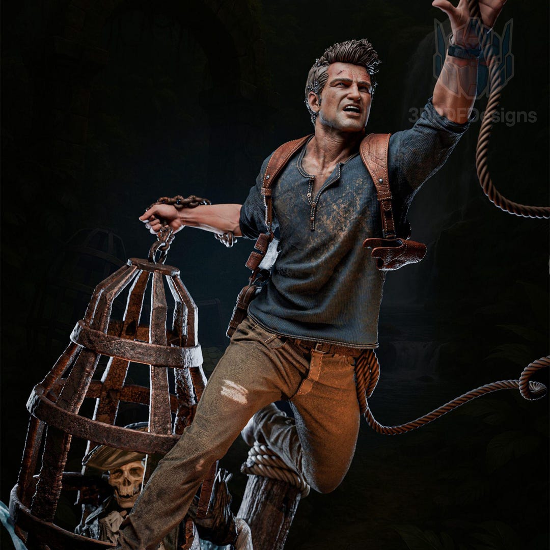 Epic Adventurer Fanart STL Statue + Bust | 1/6 Scale | Jungle Explorer ...