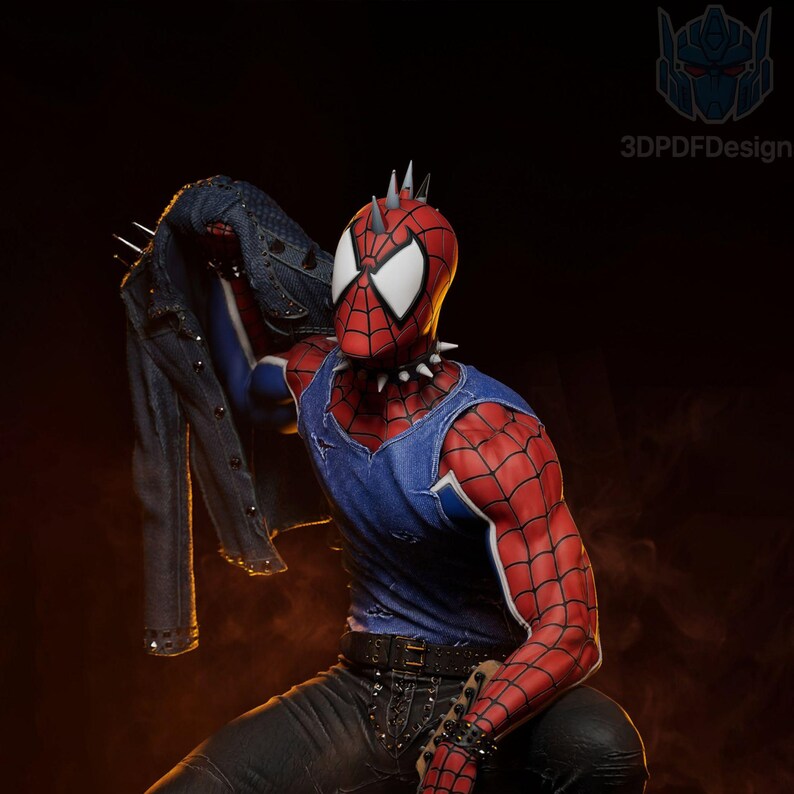 Spider Man Fanart STL Statue | 1/6 Scale | Marvel | 3D STL Print File ...