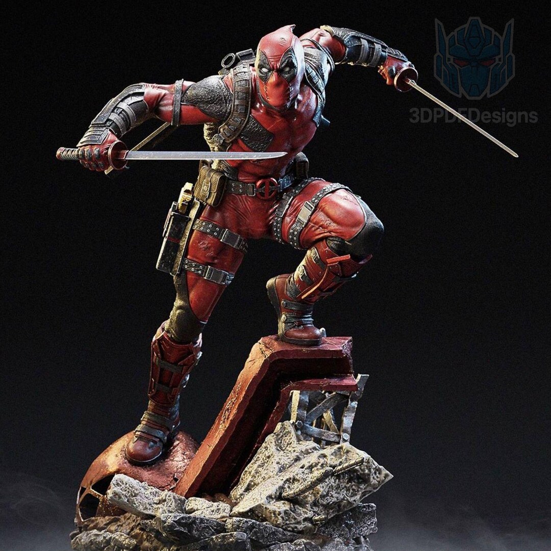 Masked Mercenary 1/6 Scale STL Statue | Dual Blade Pose (3D Print File ...