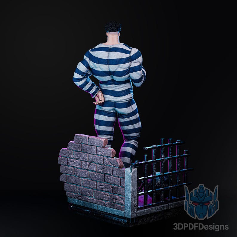 Puri-puri Prisoner One Punch Man STL 38cm | Anime Statue 3D Print Model ...