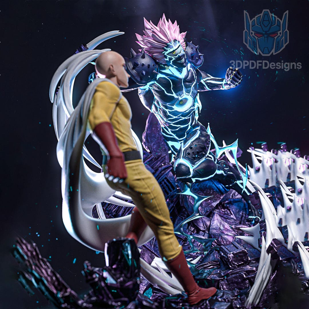 Saitama Vs Boros Diorama STL | 1/7 Scale Final Battle Scene (3D Print ...