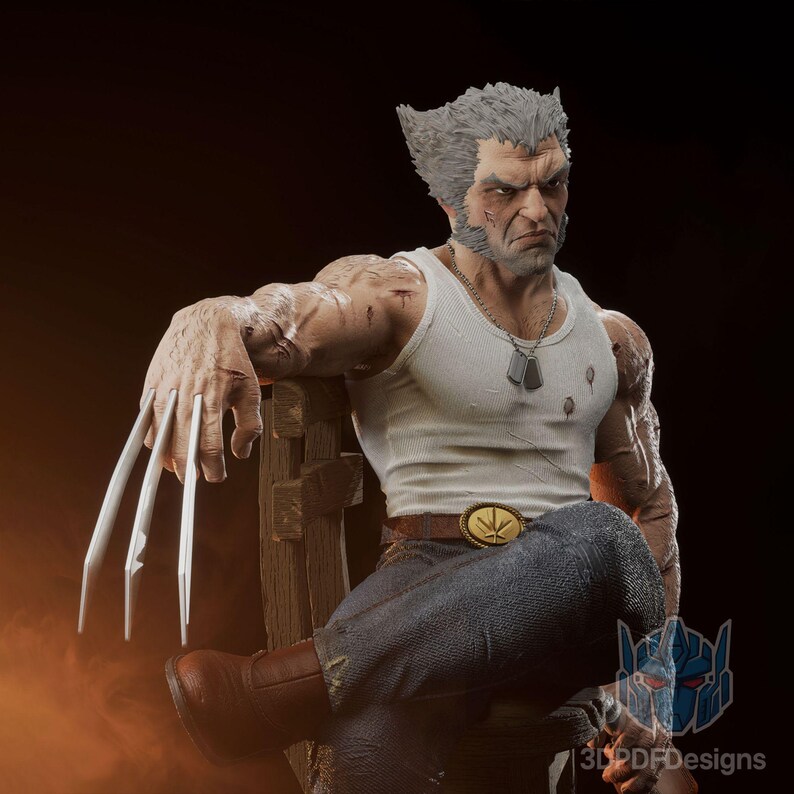 Logan Fanart STL Statue | 1/6 Scale | Marvel | 3D STL Print File Model ...