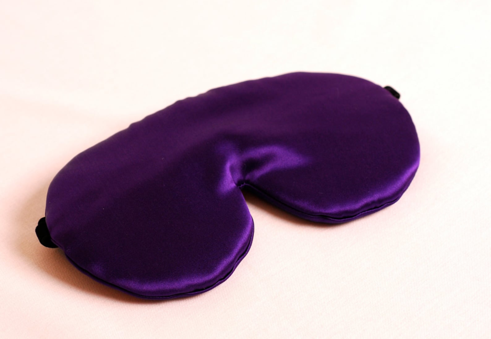 SILK Eye Mask Sleep Mask, Deep Purple Charmeuse, Fully Adjustable ...