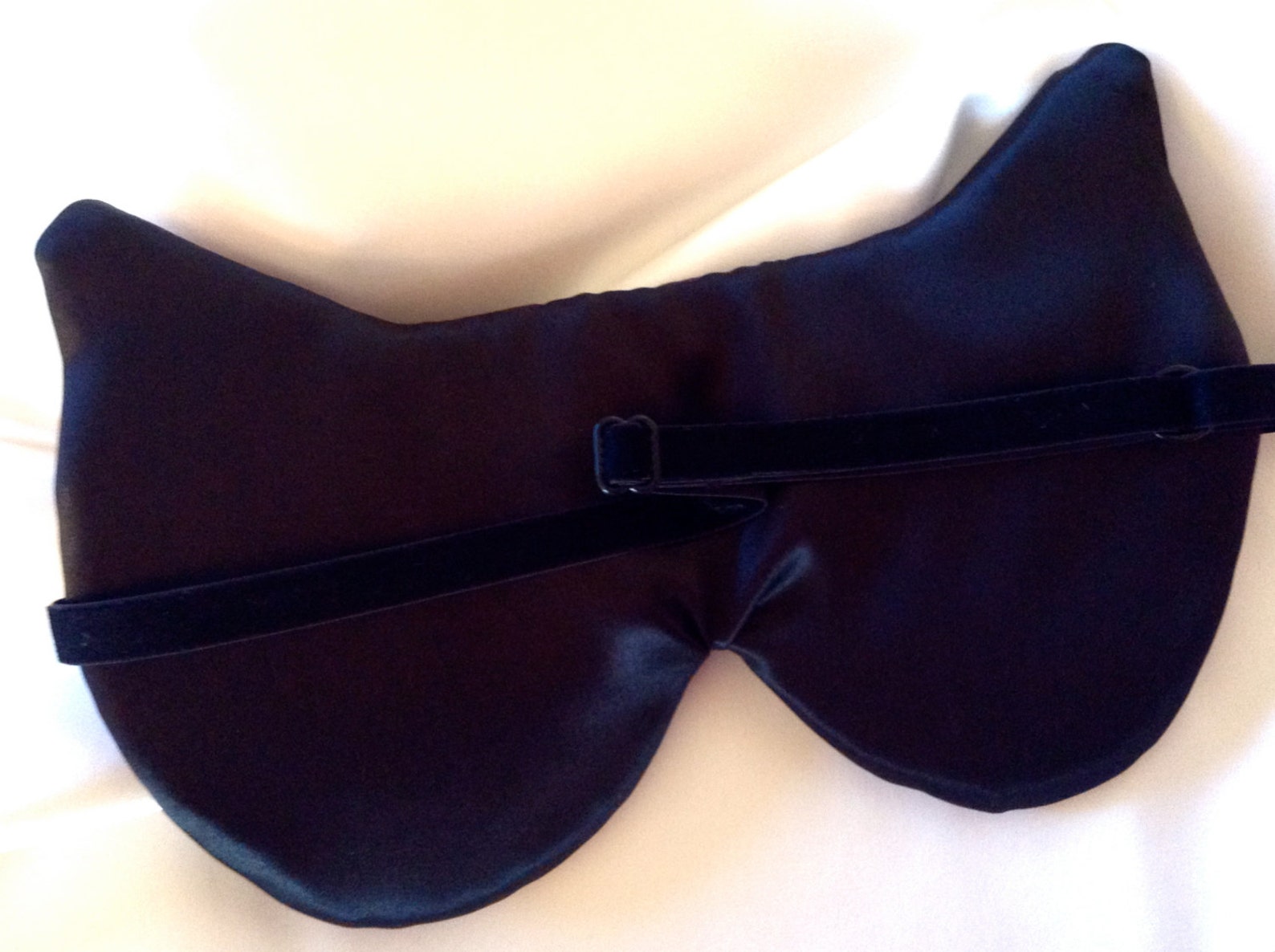 SILK Eye Mask Sleep Mask Black Charmeuse Cat Shape Fully - Etsy